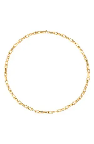 Sara Weinstock 18k Gold Rectangular Link Chain Necklace - Yellow