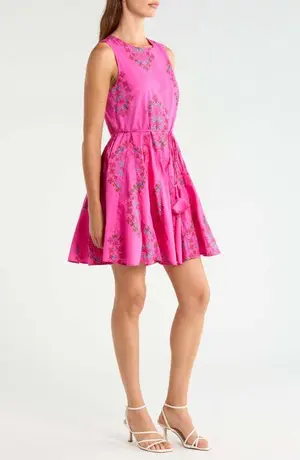 SUGARLIPS Merily Floral Print Fit & Flare Dress