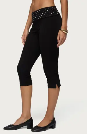 EDIKTED Genni Foldover Capri Pants