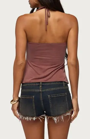 EDIKTED Ivana Studded Halter Top