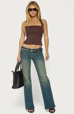EDIKTED Esmerela Bandage Crop Halter Top