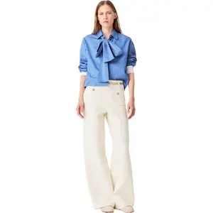 Maje Lurex Tweed Trousers - Ecru