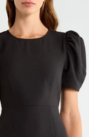 SUGARLIPS Chelsea Puff Sleeve Midi Dress