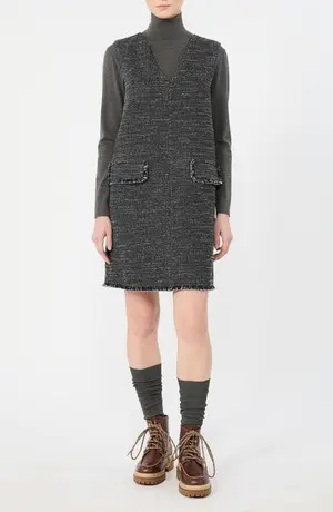 Max Mara Fringed Sleeveless Shift Dress