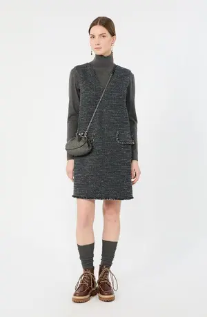 Max Mara Fringed Sleeveless Shift Dress