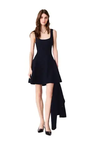 Maje Short Jacquard Skater Dress