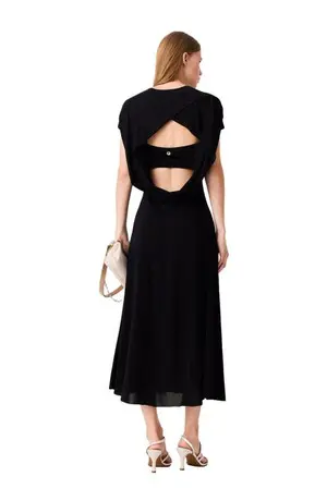 Maje Cowl-back Maxi Dress