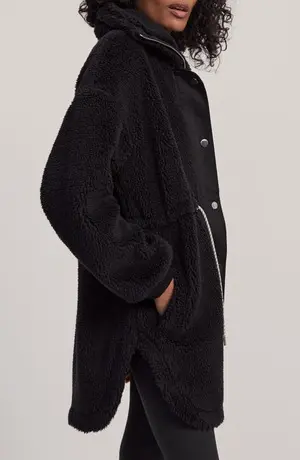 Varley Jamie Faux Shearling Coat - Black