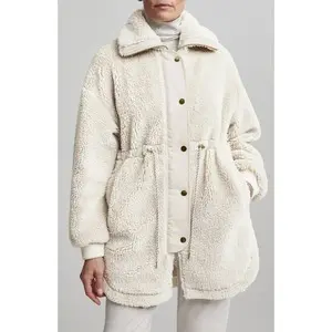Varley Jamie Faux Shearling Coat - Sandshell