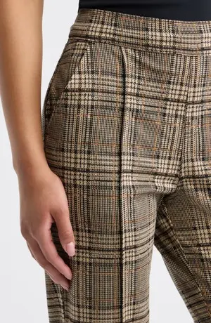 Hue Plaid Pintuck Pull-on Pants