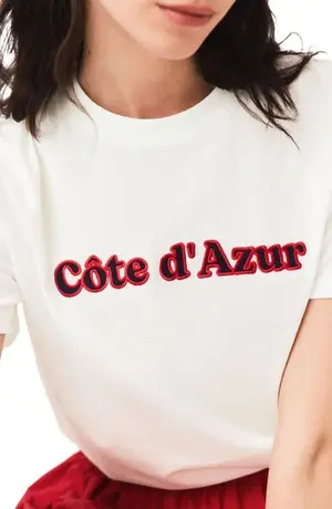 Maje Embroidered Cotton T-shirt