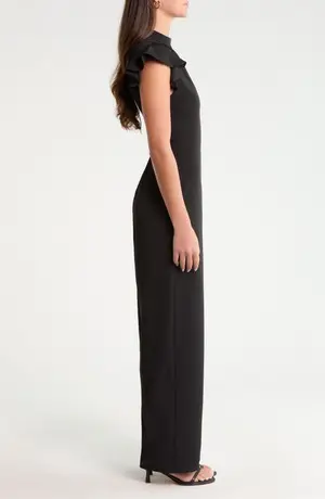 SUGARLIPS Manuela Mock Neck Wide Leg Jumpsuit