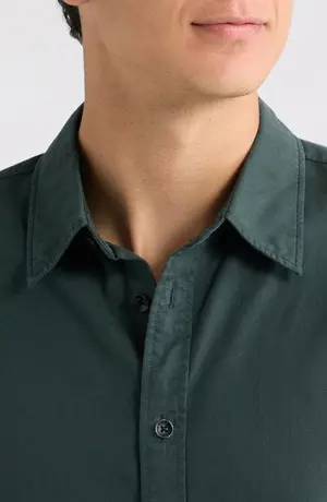 Rag & Bone Tomlin Overdyed Shirt - Heather Fern