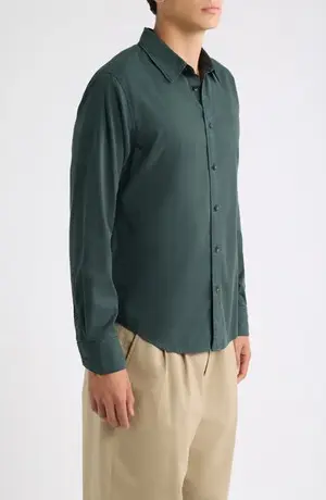 Rag & Bone Tomlin Overdyed Shirt - Heather Fern