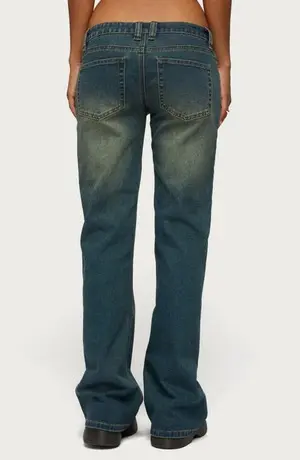 EDIKTED Moonie Low Rise Bootcut Jeans