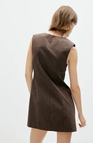 Mango Gingham Check Cottoned Minidress