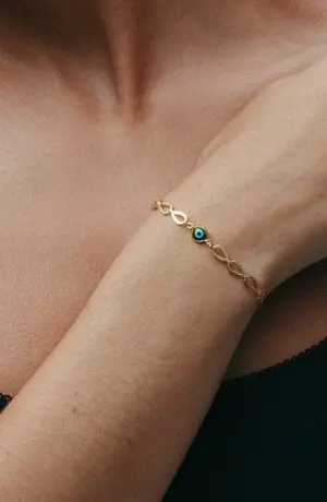THE M JEWELERS The Green Evil Eye Heirloom Bracelet