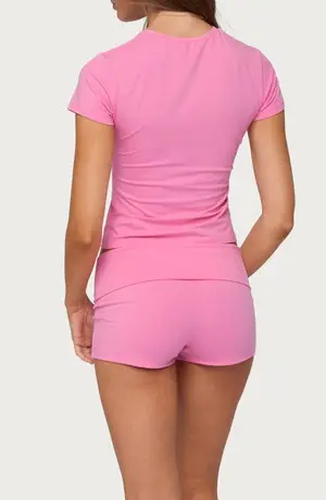 EDIKTED Marleaux Fitted Stretch Cotton T-shirt