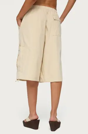EDIKTED Azul Oversized Cargo Bermuda Shorts