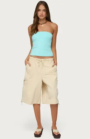 EDIKTED Azul Oversized Cargo Bermuda Shorts