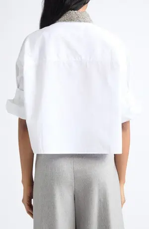TWP Embellished Collar Button-up Shirt