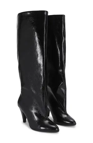 Kurt Geiger Slouchy Knee-high Leather Boots - Black