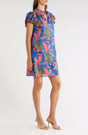 SUGARLIPS Vermina Tropical Print Shift Dress