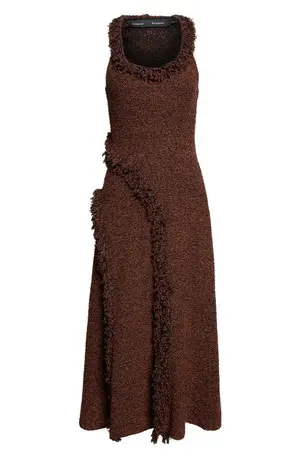 Proenza Schouler Nilo Fringe Jacquard Sweater Dress