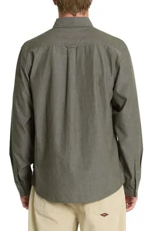 Quiksilver Shore Break Classic Long Sleeve Cotton Button-down Shirt - Grape Leaf