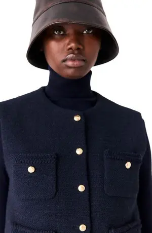 Maje Sleeveless Tweed Jacket
