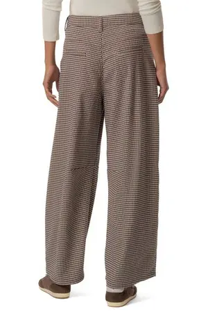 Kut From The Kloth Lynn High Waist Barrel Leg Plaid Pants