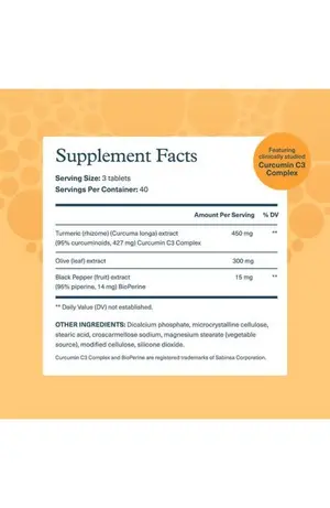 YOUTHEORY Advanced Turmeric Curcumin Joint Support Supplement 120 Tablets