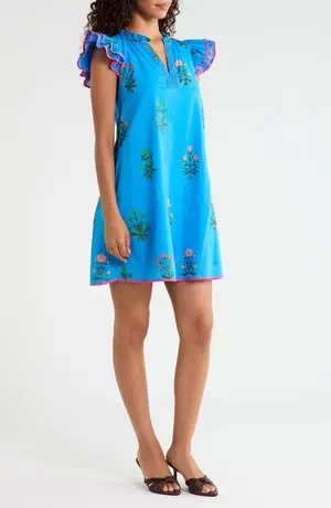 SUGARLIPS Merina Floral Cotton Mini Dress