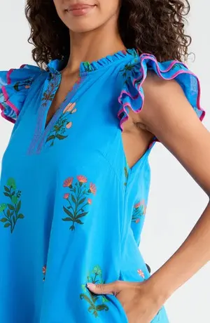 SUGARLIPS Merina Floral Cotton Mini Dress