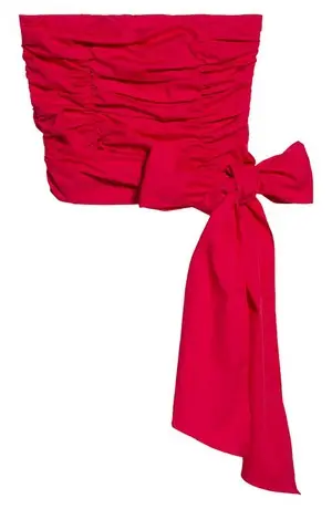 SUGARLIPS Isabel Strapless Ruched Cotton Top