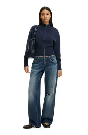 COTTON ON Lotus Cinched Zip Knit