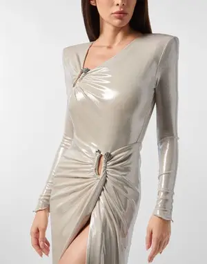 Philipp Plein Split Leg Midi Dress Piercing