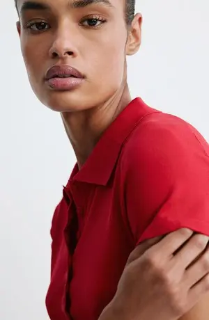 Mango Knit Polo Dress