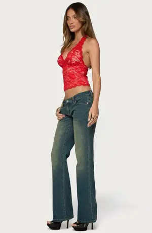 EDIKTED Dessa Lace Halter Top
