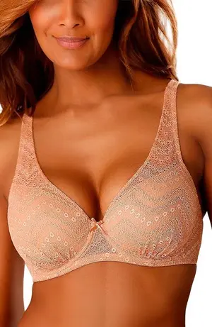LASCANA Padded Plunge Bra - Tan