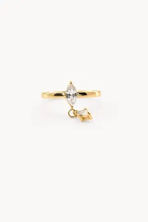 MEIDEYA Marquise Charm Ring - Gold