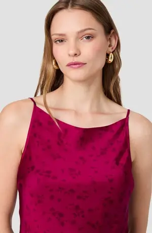 French Connection Oona Floral Print Satin Mini Dress - Celeste Fleur