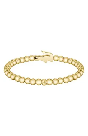 Lacoste Matchpoint Stainless Steel Bead Bracelet - Gold