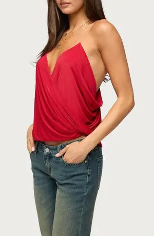 EDIKTED Ainsley Wrap Front Top