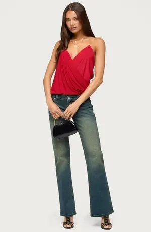 EDIKTED Ainsley Wrap Front Top