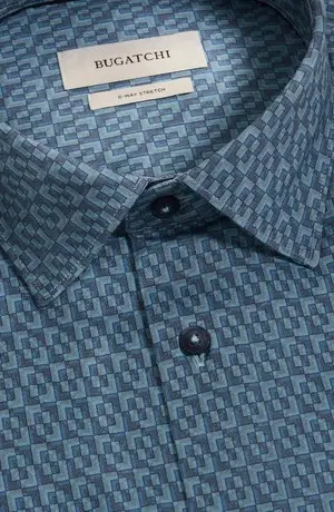 Bugatchi James Ooohcotton® Geo Print Button-up Shirt