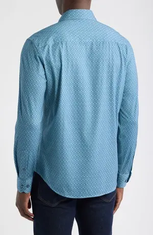 Bugatchi James Ooohcotton® Geo Print Button-up Shirt