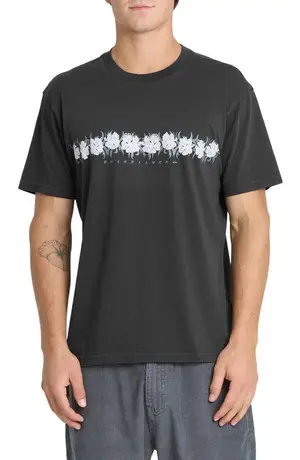 Quiksilver Gorb Band Pigment Dye Cotton T-shirt