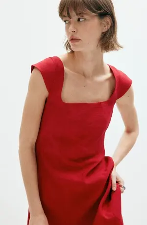 Mango Bow Back A-line Dress