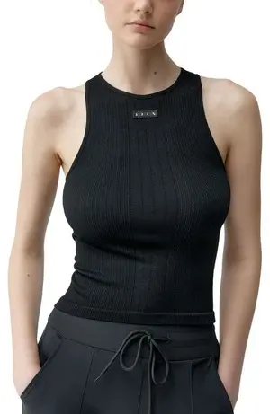 BORN LIVING YOGA Nora Seamless Performance Sports T-shirt - Black